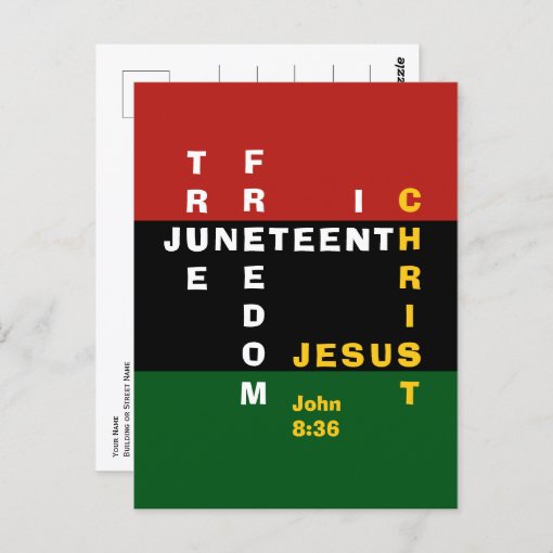 Christian JUNETEENTH Postcard | Zazzle