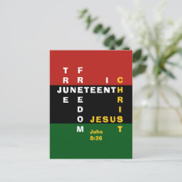 Christian JUNETEENTH Postcard | Zazzle