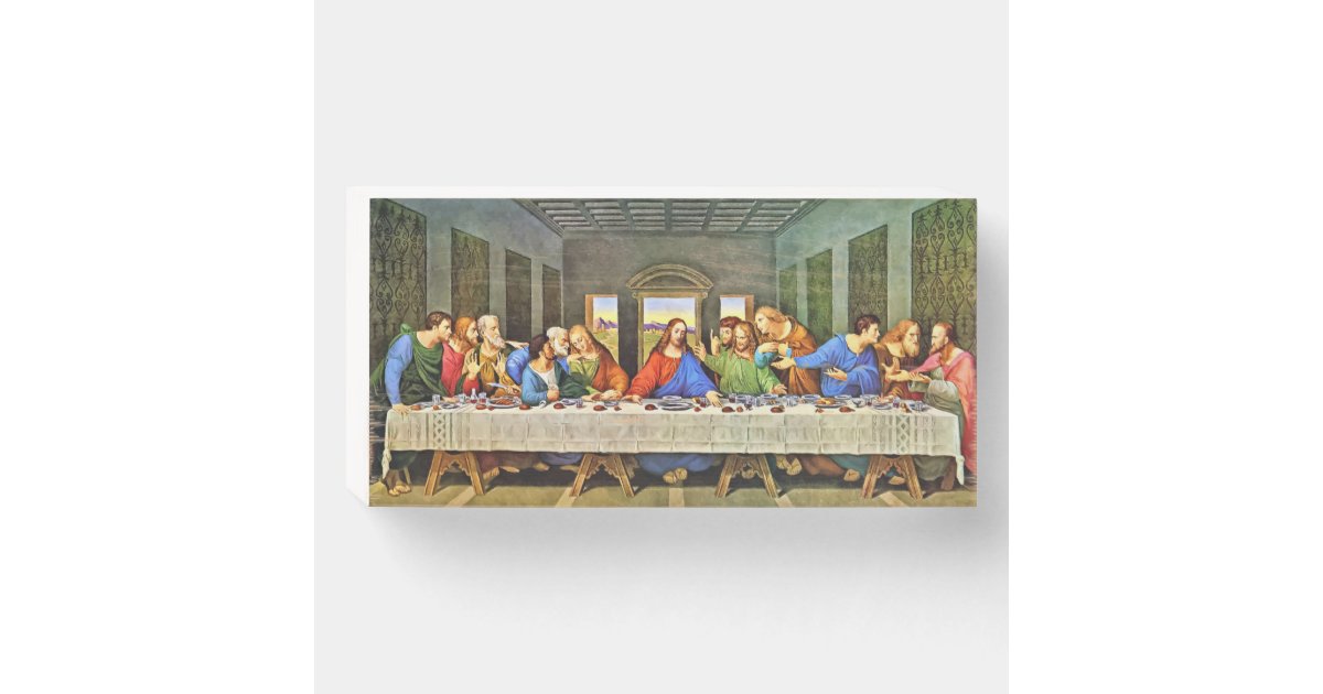 Christian Last supper wood wall art Wooden Box Sign | Zazzle