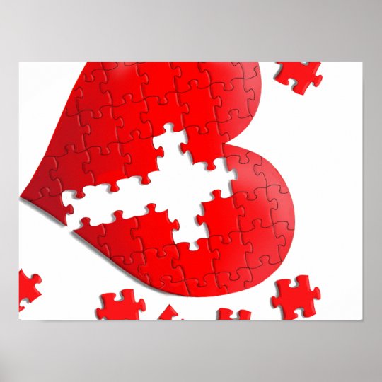 Christian love heart jigsaw puzzle poster | Zazzle.com