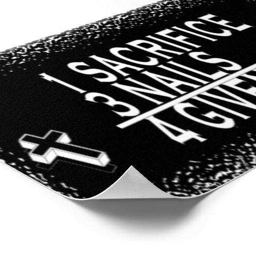 CHRISTIAN MATH 1+3=4 1SACRIFICE + 3NAILS = 4GIVEN POSTER | Zazzle