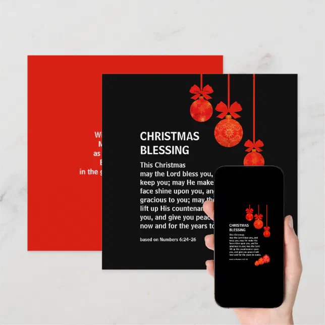 Christian MAY THE LORD BLESS YOU Christmas Holiday Card | Zazzle