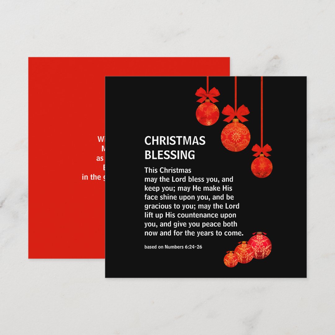 Christian MAY THE LORD BLESS YOU Christmas Holiday Card | Zazzle