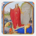 Christian Medieval Resurrection of Jesus Easter Square Sticker | Zazzle