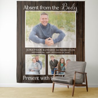 Christian Memorial Funeral Photo Remembrance Tapestry | Zazzle