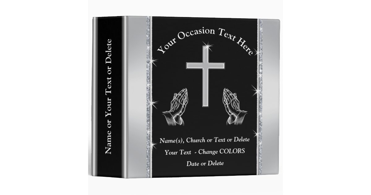 Christian Memory Book Funeral, Any Occasion, Color 3 Ring Binder | Zazzle