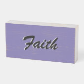 Christian Minimalist Typography One Word Faith Wooden Box Sign | Zazzle