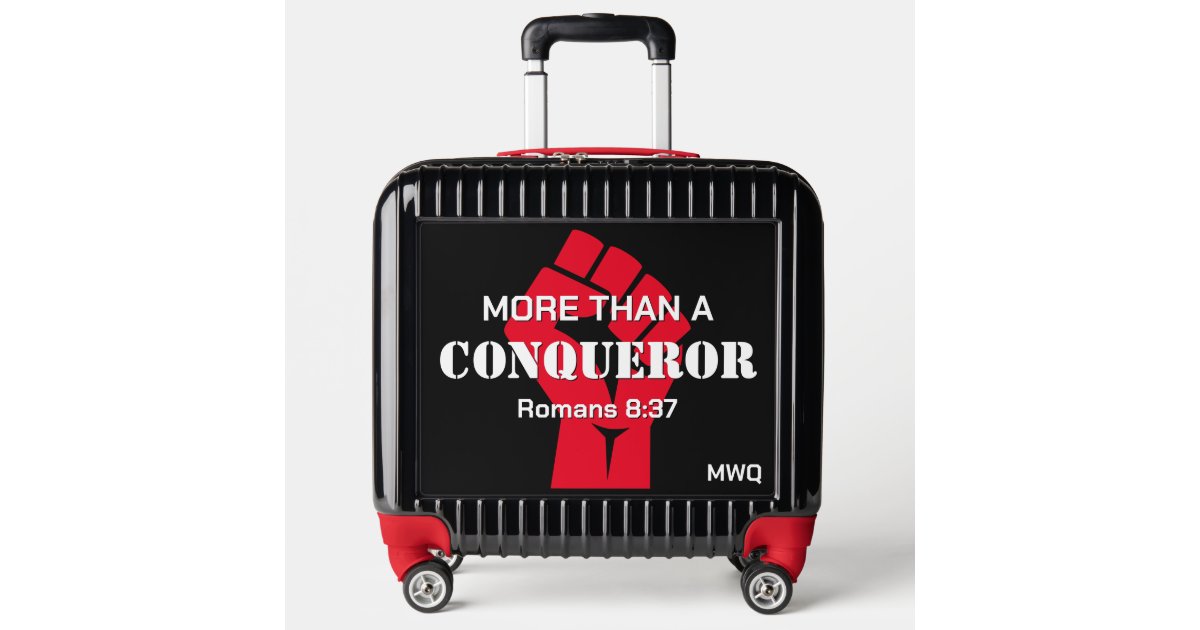 Christian Monogram MORE THAN A CONQUEROR Cabin Luggage | Zazzle
