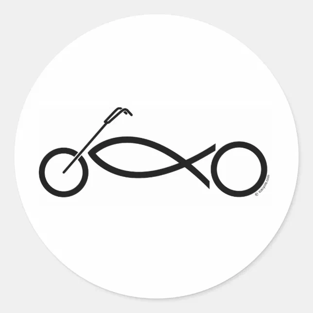 Christian motorcycle clothing and accessories classic round sticker ...