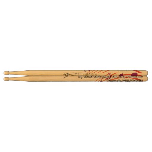 Christian MY DRUMS SHALL PRAISE YOU Customizable Drum Sticks | Zazzle