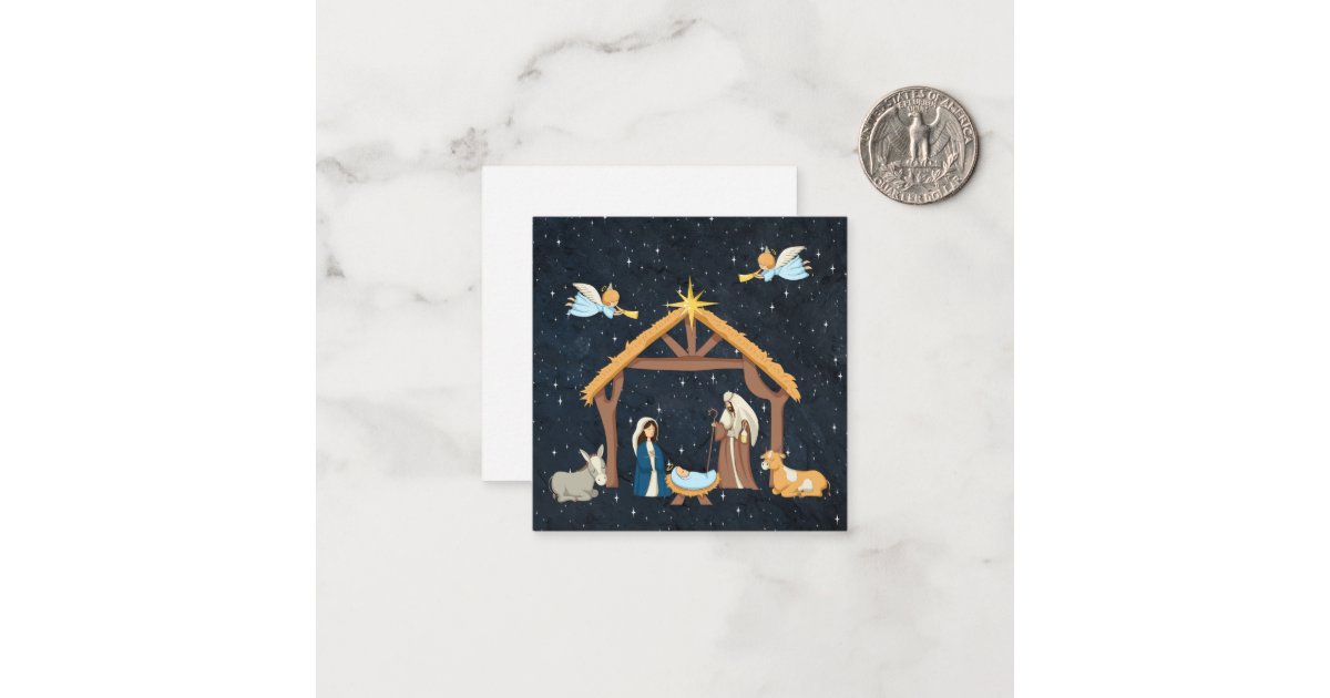 Christian Nativity Christmas Note Card | Zazzle