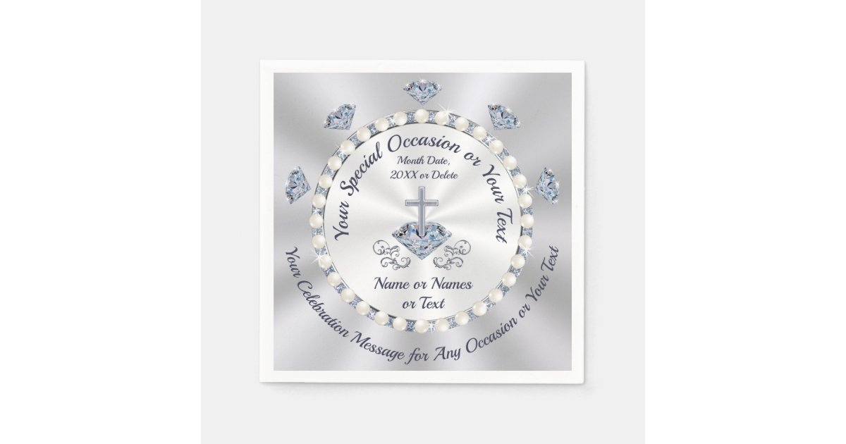 Christian Party Ideas, Personalized, Christian Napkins | Zazzle