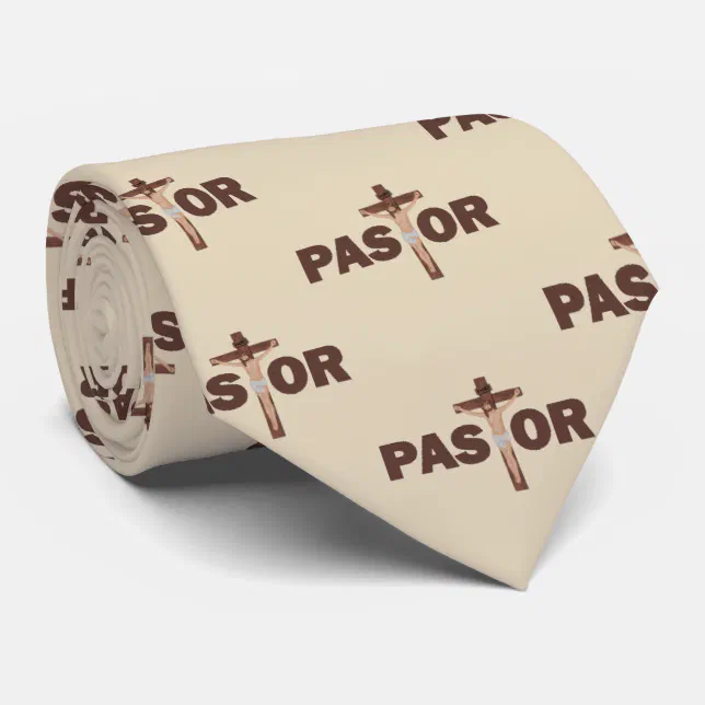 Christian Pastor (Jesus on the Cross) Necktie | Zazzle