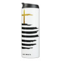 Christian Patriotic Cross AP16 Distressed Flag Thermal Tumbler | Zazzle