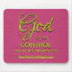 Christian Personalized GOD IS IN CONTROL Pink Mouse Pad | Zazzle