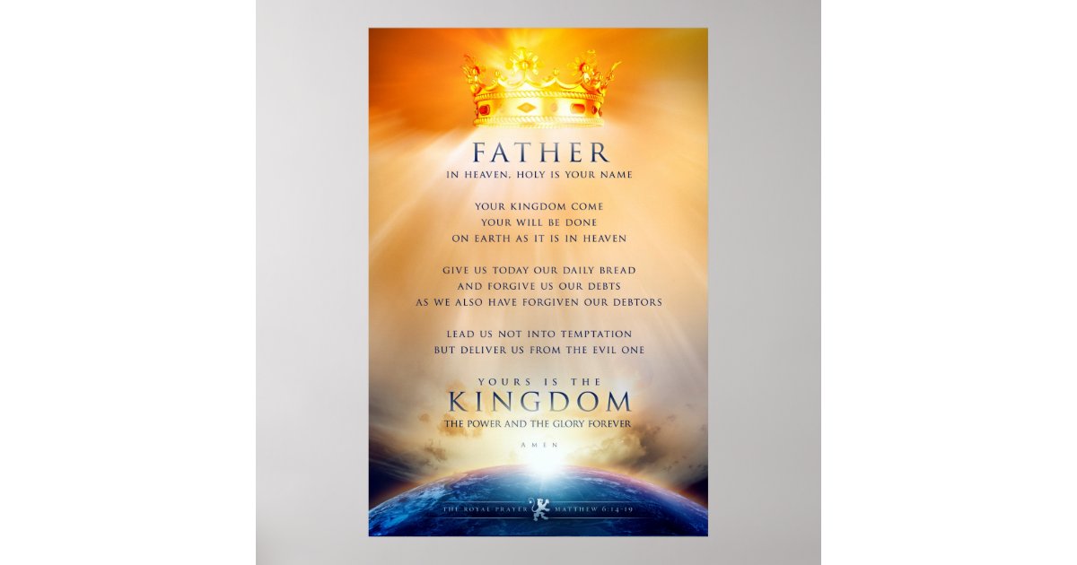 Christian poster - The Prayer of Jesus Christ | Zazzle