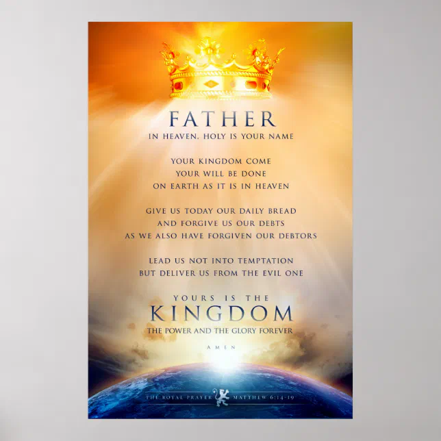 Christian poster - The Prayer of Jesus Christ | Zazzle