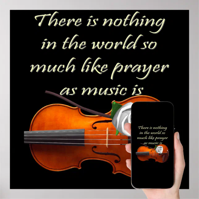 Christian Poster Violin Inspirational Saying | Zazzle