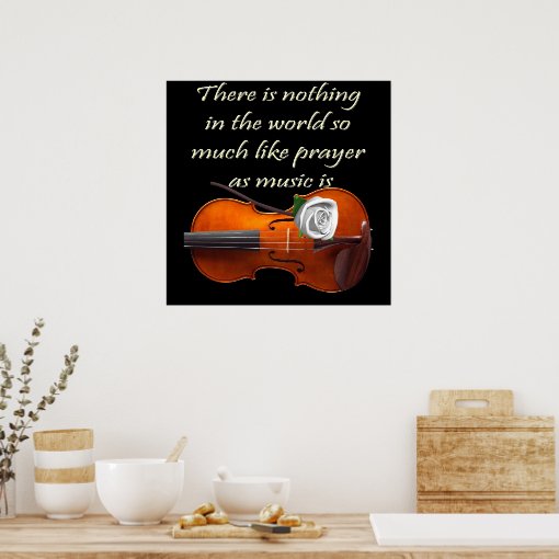 Christian Poster Violin Inspirational Saying | Zazzle