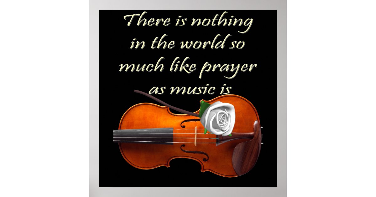 Christian Poster Violin Inspirational Saying | Zazzle