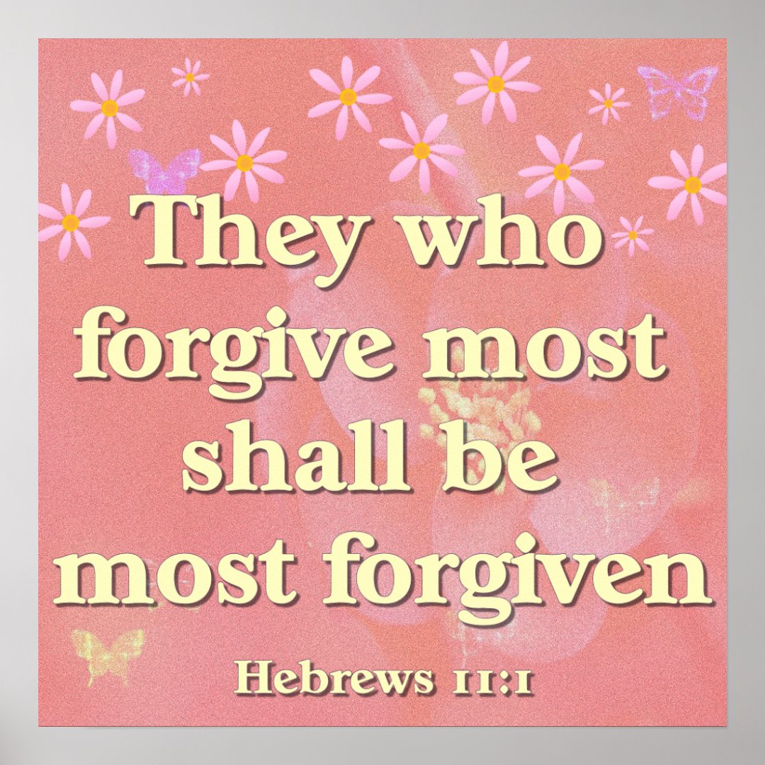 Christian Poster with Bible Verse Hebrews 11:1Chri | Zazzle