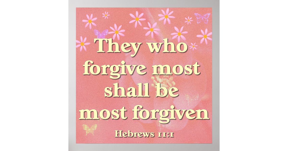Christian Poster with Bible Verse Hebrews 11:1Chri | Zazzle