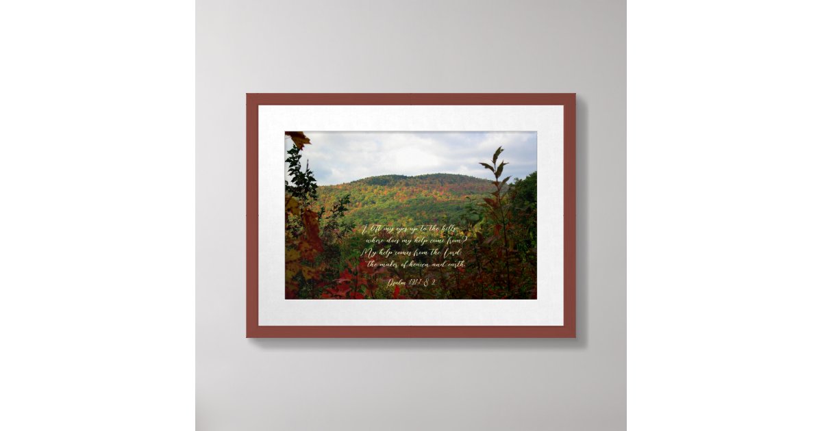 Christian Poster With Fall Foliage in the Hills | Zazzle