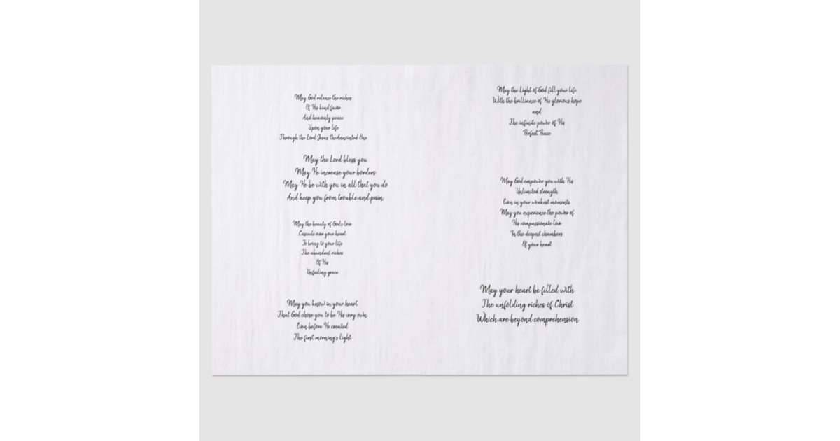 Christian Prayer Decoupage Tissue Paper | Zazzle