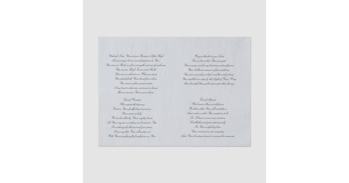 Christian Prayer Decoupage Tissue Paper | Zazzle