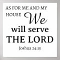 Christian Prayer Joshua 24:15 Template Poster | Zazzle