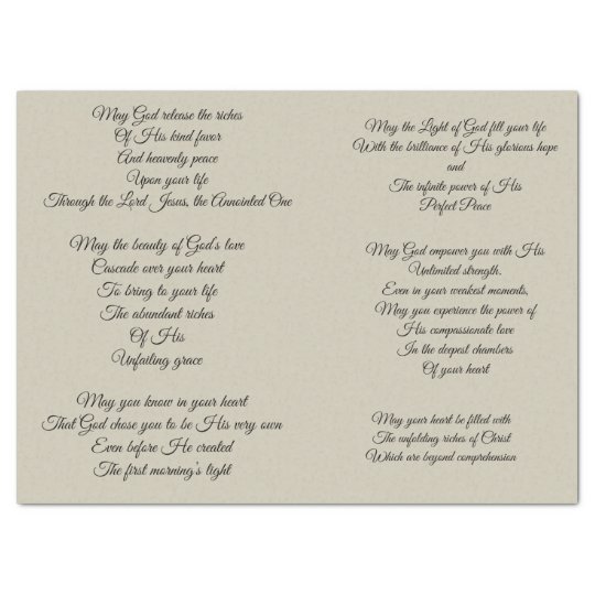 Christian Prayers Decoupage Tissue Paper | Zazzle.com