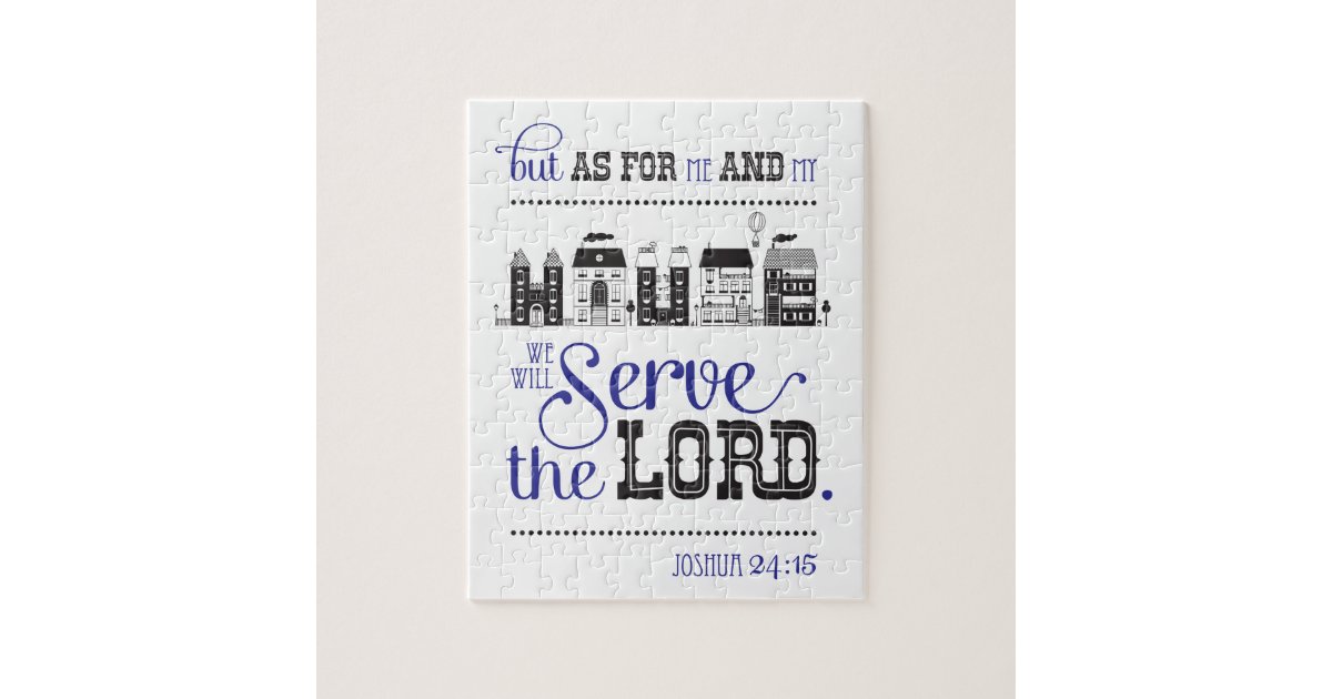 Christian Puzzle With The Bible Scriptur Joshua 24 | Zazzle