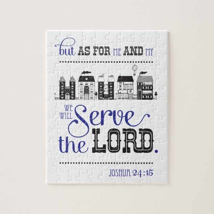 Christian Puzzle With The Bible Scriptur Joshua 24 | Zazzle.com
