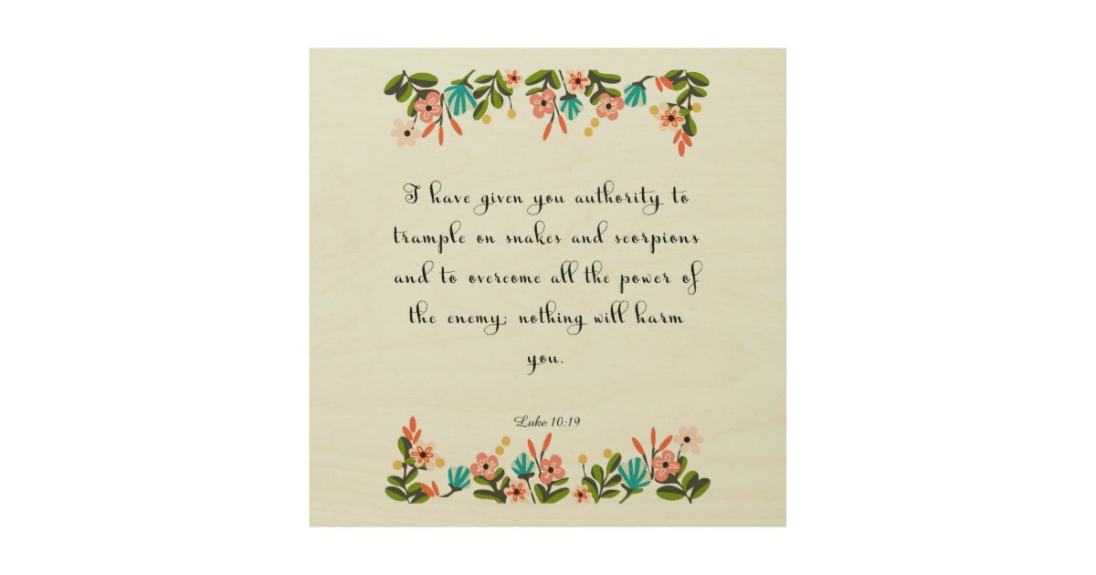 Christian Quote Art - Luke 10:19 | Zazzle