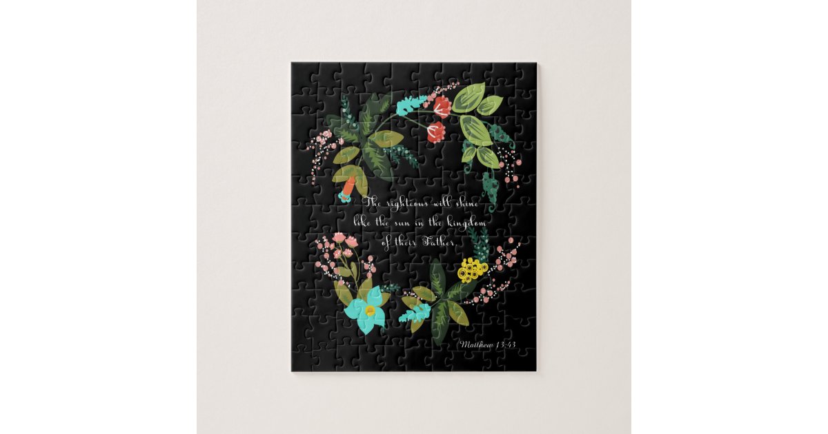 Christian Quote Art - Matthew 13:43 Jigsaw Puzzle | Zazzle