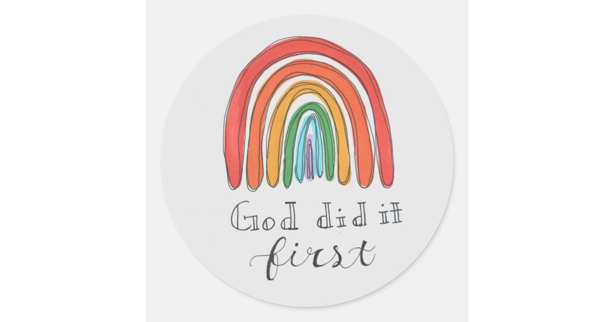 Christian Rainbow Sticker | Zazzle