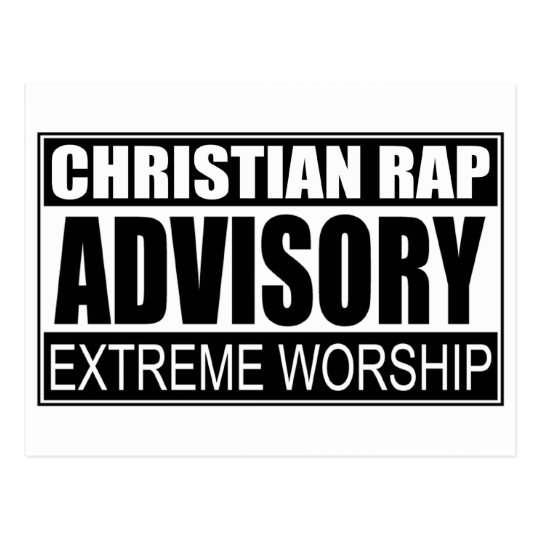 Christian Rap Advisory... Postcard | Zazzle.com