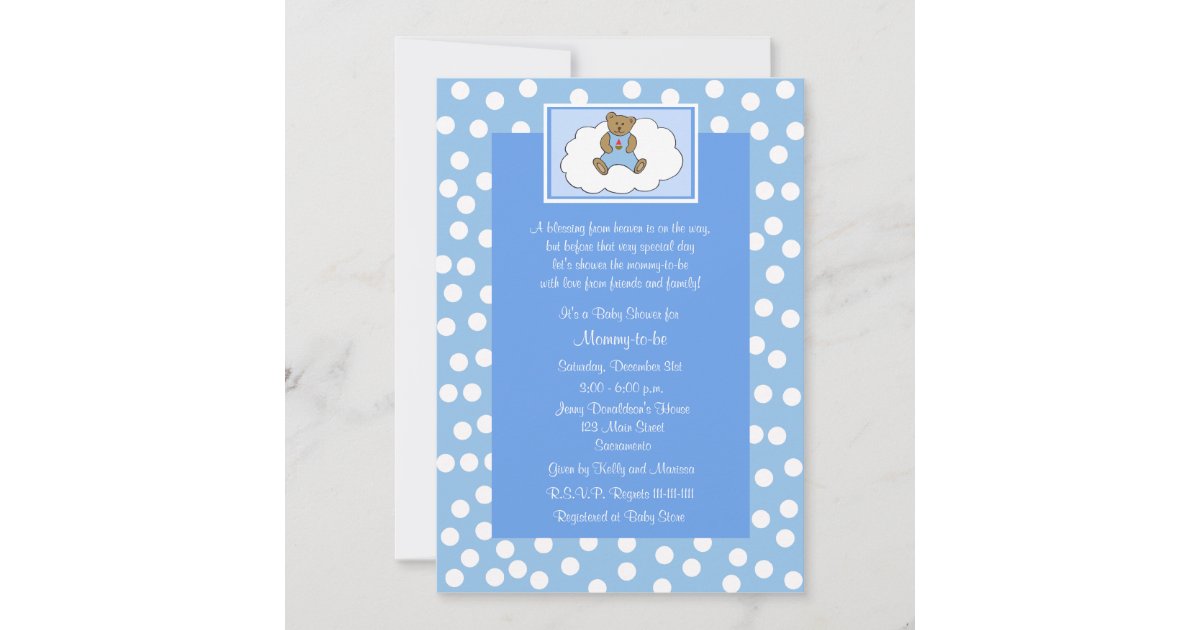 Christian Religious Baby Shower Invitation Blue | Zazzle Christian Religious Baby Shower Invitation Blue | Zazzle