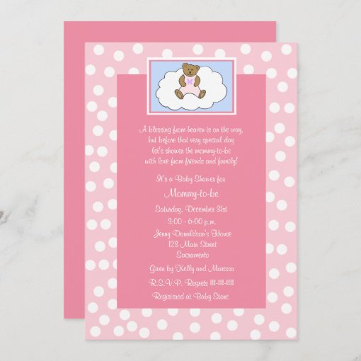Christian Religious Baby Shower Invitation Pink | Zazzle