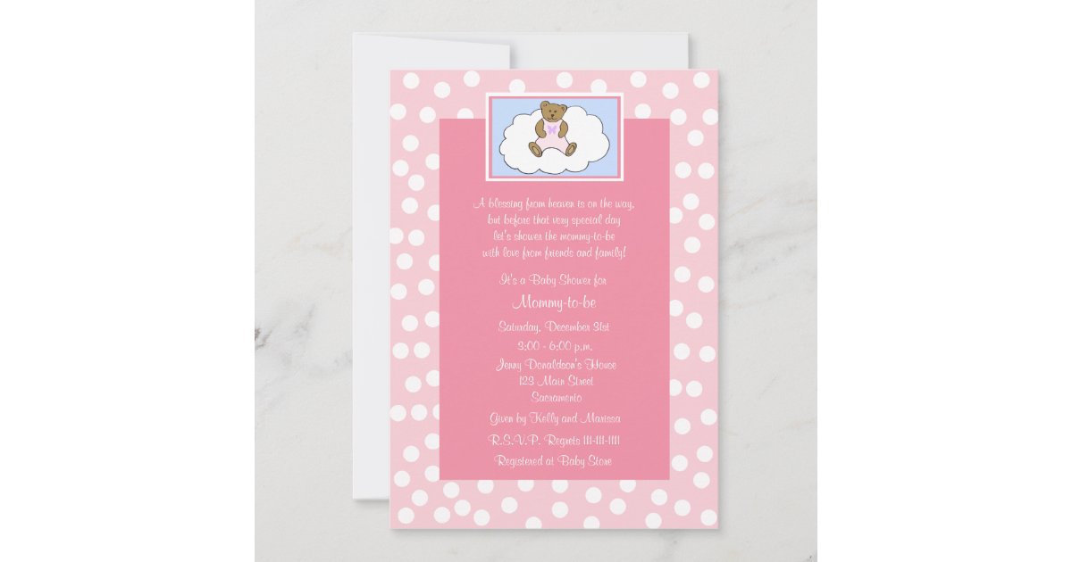 Christian Religious Baby Shower Invitation Pink | Zazzle