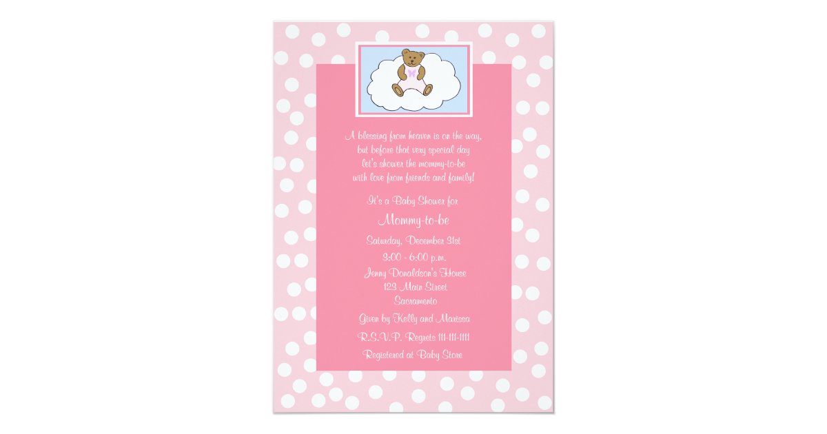 Christian Religious Baby Shower Invitation Pink | Zazzle.com