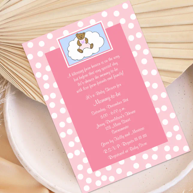 Christian Religious Baby Shower Invitation Pink | Zazzle Christian Religious Baby Shower Invitation Pink | Zazzle
