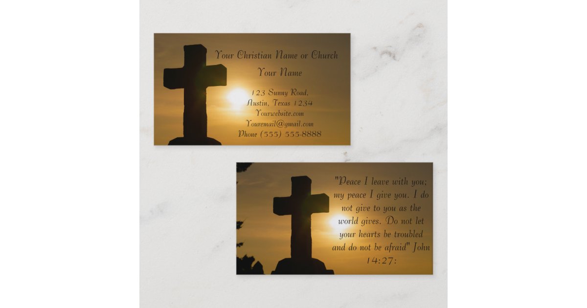 Christian Religious Church Inspirational God Business Card | Zazzle