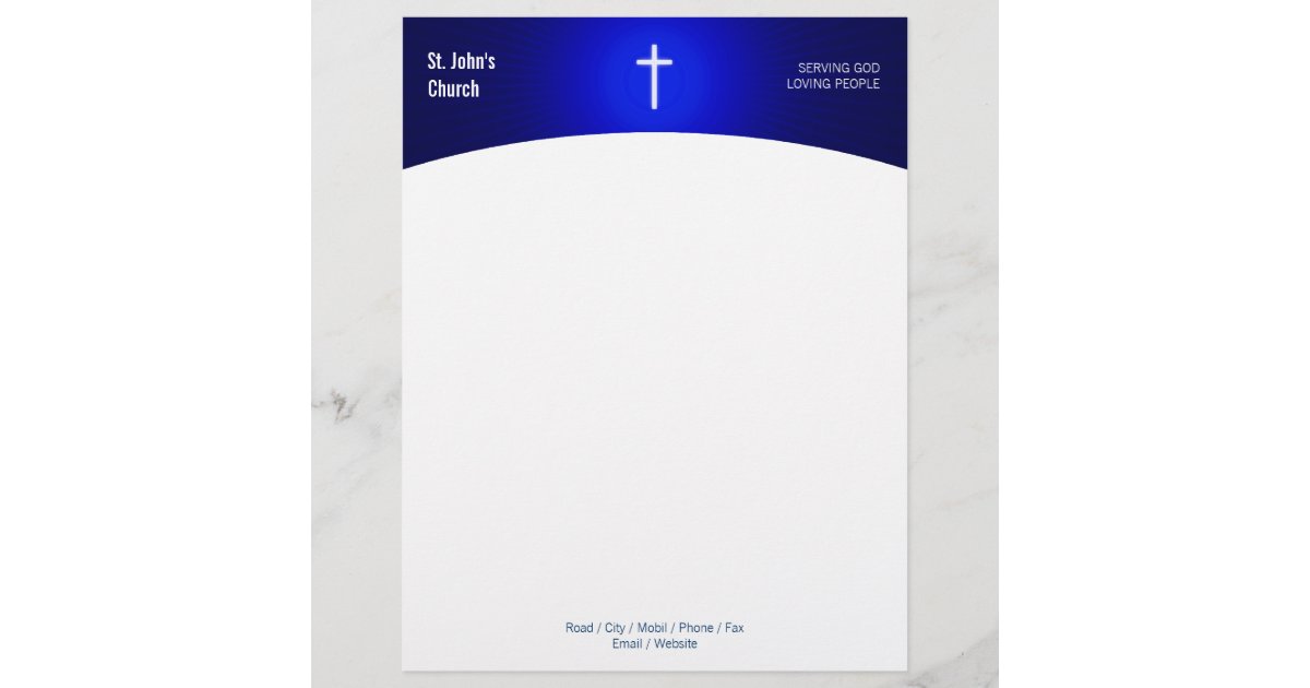 Christian Religious Cross Symbol Letterhead | Zazzle