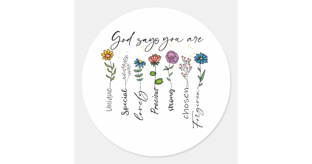 Christian Religious Wildflower Inspirational Faith Classic Round ...