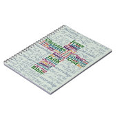 Christian Religious Word Art Cross Notebook | Zazzle
