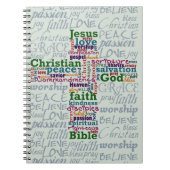 Christian Religious Word Art Cross Notebook | Zazzle