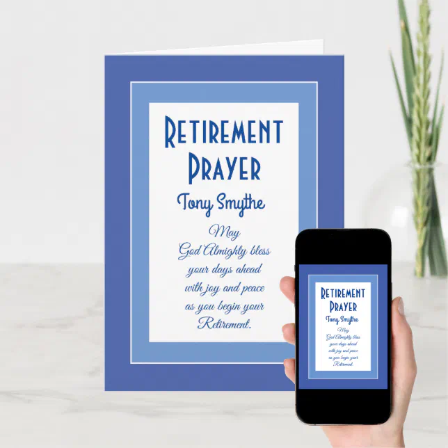 Christian Retirement Prayer card | Zazzle