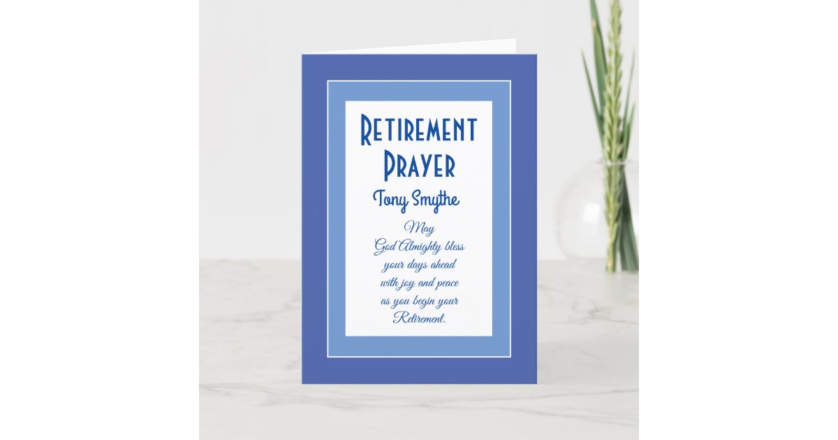 Christian Retirement Prayer card | Zazzle