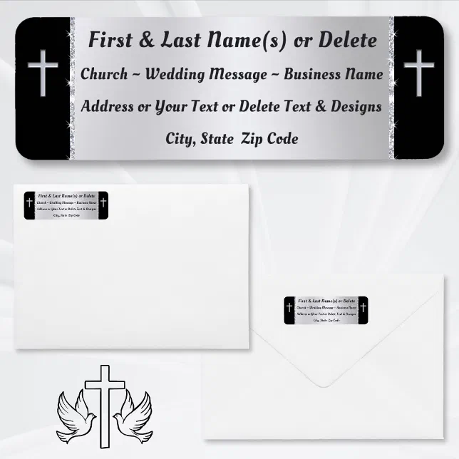 Christian Return Address Labels, Church, Wedding Label | Zazzle